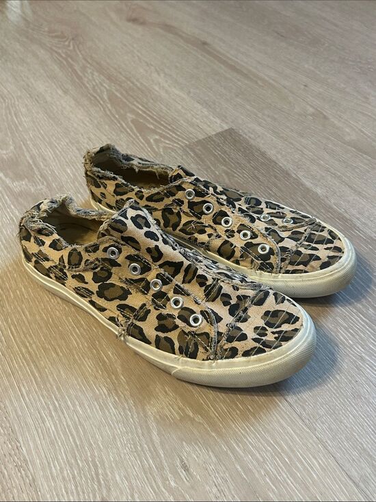 Corkys | Shoes | Corkys Leopard Print Womens Slipon Canvas Sneakers Sz ...
